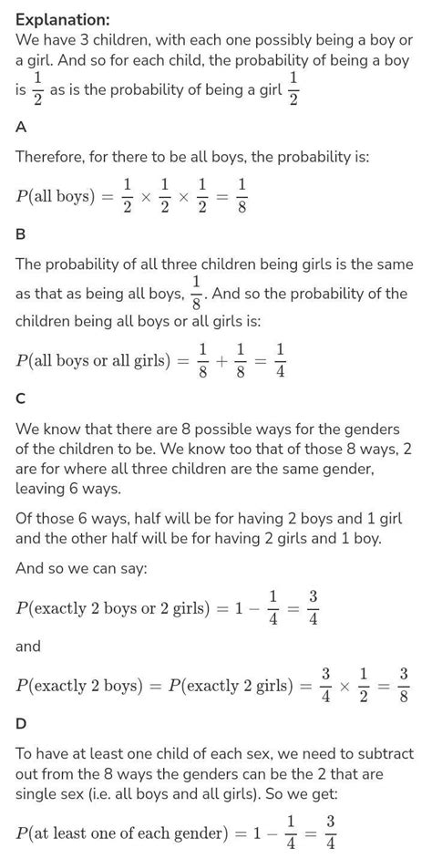 Solve The Following Problems And Show Your Complete Solution A Couple Is Planning To Have 3