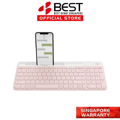 Logitech Keyboard K Slim Multi Device Wireless Keyboard Pink Shopee Singapore