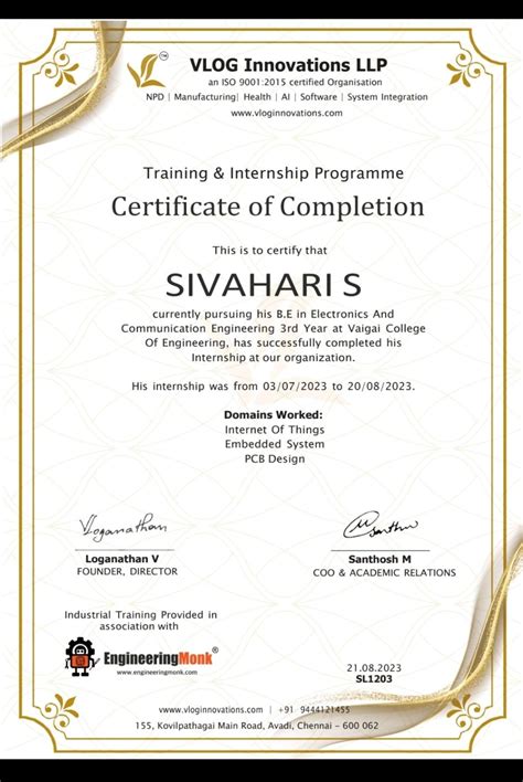 Sivahari S On Linkedin Iot Internshipexperience Techjourney
