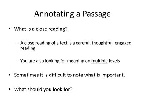 Ppt An Introduction To Close Reading Powerpoint Presentation Free