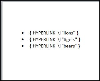 How Do I Create An Index With Hyperlinks To The Appropriate Section In MS Word