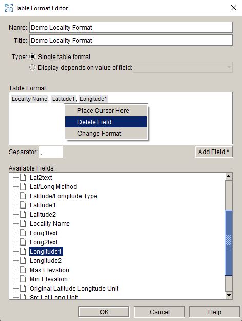 How To Edit A Table Format Configuration And Installation Specify