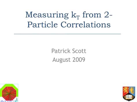 Ppt Measuring K T From 2 Particle Correlations Powerpoint