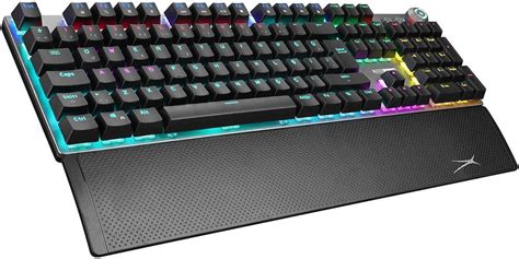 Altec Lansing Wired Rgb Gaming Keyboard Blue Switches Ergonomic Design Magnetic Palm Rest