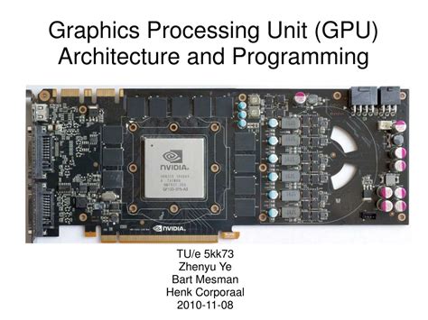 Ppt Graphics Processing Unit Gpu Architecture And Programming Powerpoint Presentation Id