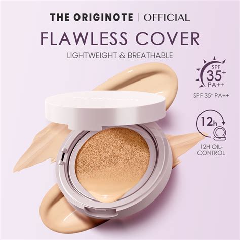 The Originote High Cover Serum Cushion Makeup Base With A Light