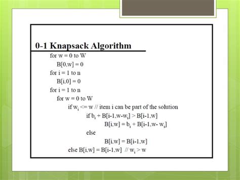 0 1 Knapsack Problemgreedy Algorithm Pptx Computing Technology
