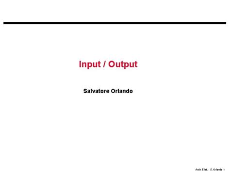 input output salvatore orlando arch elab s orlando