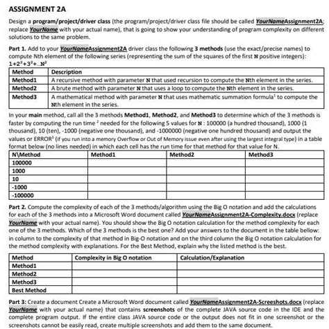 solved assignment 2a design a program project driver class