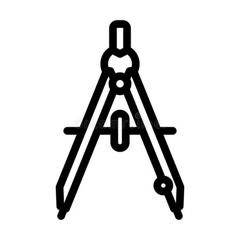 Drafting Compass Icon Vector Design Template Stock Vector