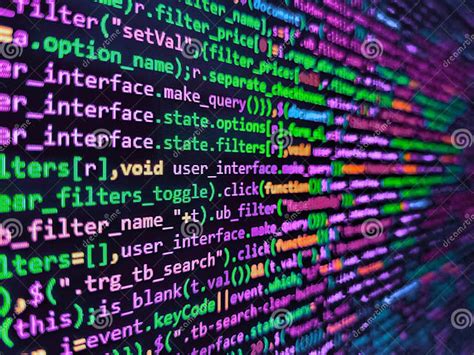 Programming Source Code Abstract Screen Of Software Developer