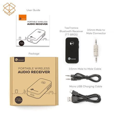 Taotronics Bluetooth Receiver Car Kit Portable Wireless Audio Adapter