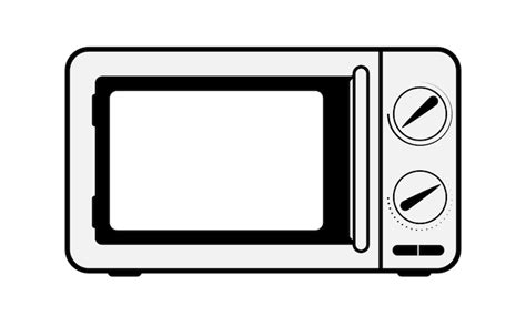 Premium Vector Home Appliances Simple Drawing Microwave Oven For Cooking