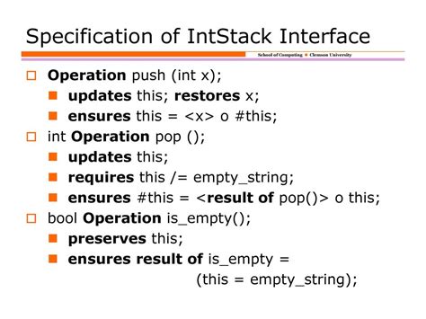Formal Specification Of Java Interfaces Ppt Download