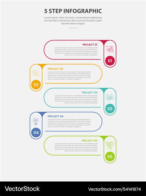Points Template Infographic Outline Style Vector Image
