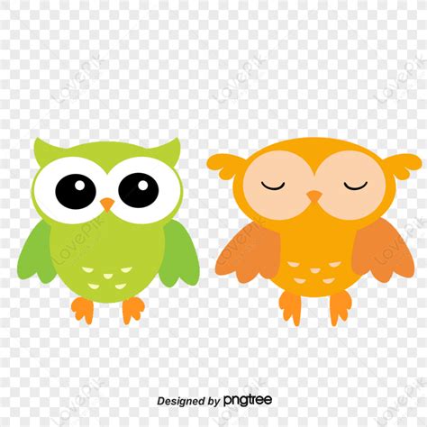 벡터 아트워크 부엉이 일러스트 큰 눈 독수리 귀여운 새 Png 일러스트 무료 다운로드 Lovepik