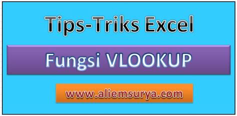 Tips Excel Menggunakan Fungsi Formula Vlookup Dan Hlookup ~ Aliems