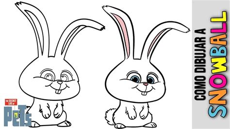 Dibujando A Snowball La Vida Secreta De Tus Mascotas 2 🐰 Drawing