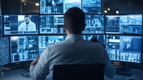 Security Analyst Monitoring Cybersecurity Threats In Data Center