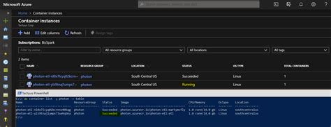Az Container List Gives The Wrong Status For Running Containers · Issue