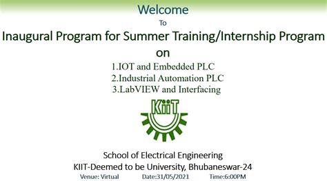 Summer Training Program Inaugurated At Kiit School Of Electrical Engineering Kiit University