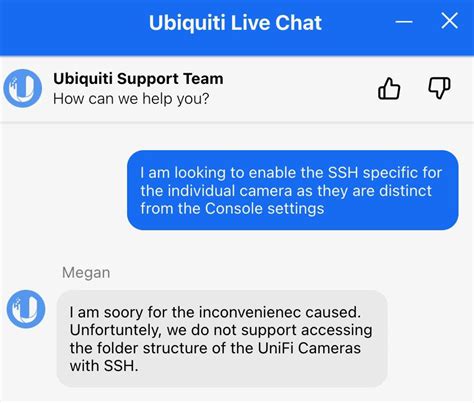 Protect Cameras No Longer Support Direct Access Via Ssh R Ubiquiti
