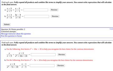 Solved Find Each Sum Fully Expand All Products And Combine Chegg Com