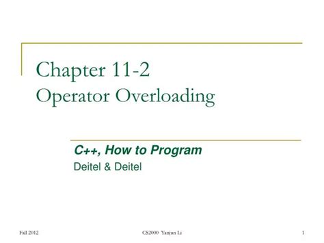 ppt chapter 11 2 operator overloading powerpoint presentation free