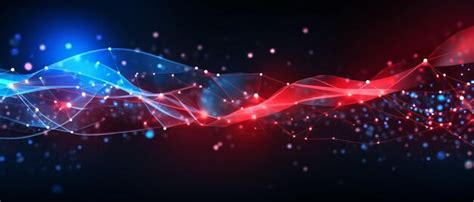 Premium Photo Abstract Neon Blue And Red Wave Background Floating