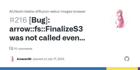 Bug Arrow Fs Finalizes Was Not Called Even Though S Was Initialized Issue