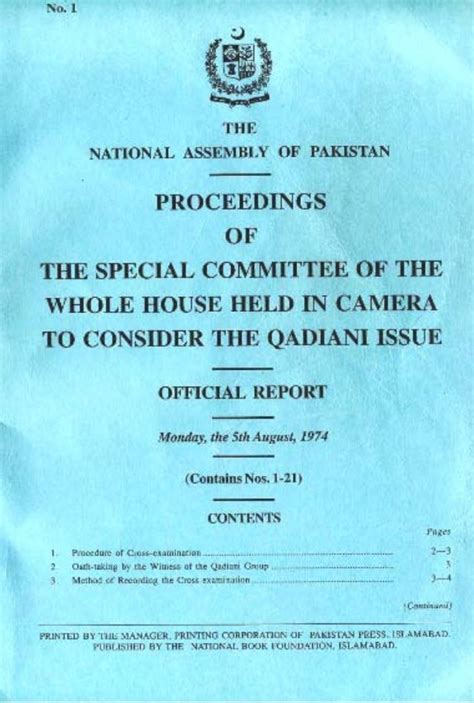 National Assembly Of Pakistan Proceedings On Qadiani Issue 1974 Pdf