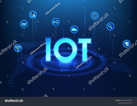 Internet Things Technology Iot Placed On Stock Vector Royalty Free