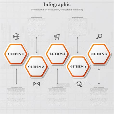 다각형 수치와 인포 그래픽 프리미엄 벡터