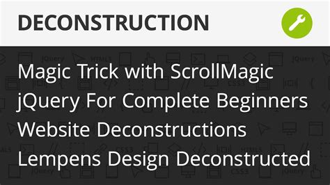 News ScrollMagic Demo Website Deconstructions YouTube