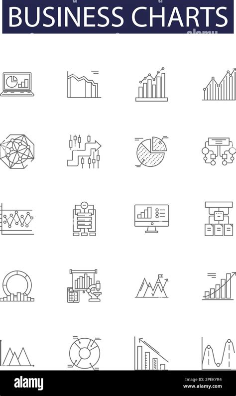 Business Charts Line Vector Icons And Signs Charts Graphs Pie Bar