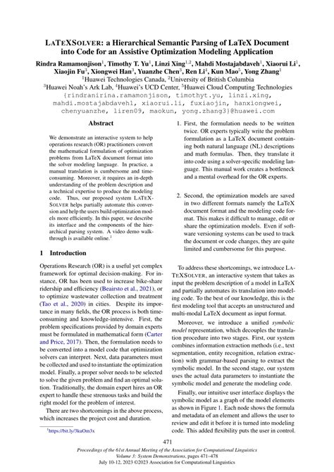PDF LaTeX2Solver A Hierarchical Semantic Parsing Of LaTeX Document
