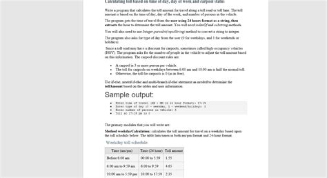 Solved Need Help With A Java Program Related Toll
