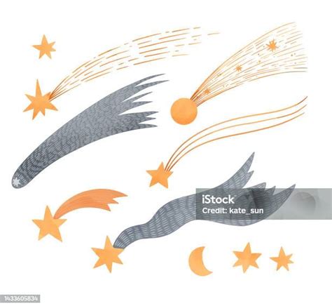 손으로 그린 만화 일러스트 공간과 별 별들로 가득 찬 하늘 수채화 혜성 마법의 모티프와 별자리를 가진 태양계 가정 장식 인쇄 아기 직물 아이 방에 대 한 완벽 한 0명에