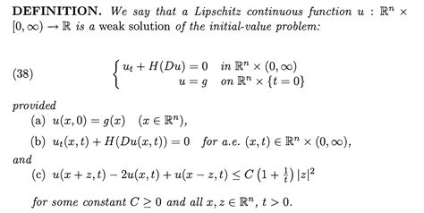 Integration Uniqueness Of Weak Solutions Of The Hamilton Jacobi