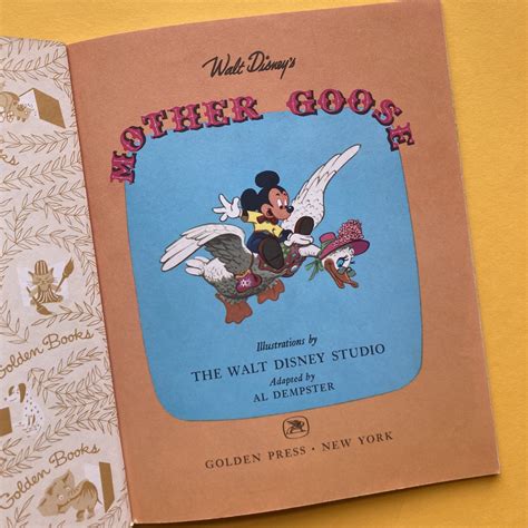 Walt Disneys Mother Goose Vintage Little Golden Book 1952 Lgb