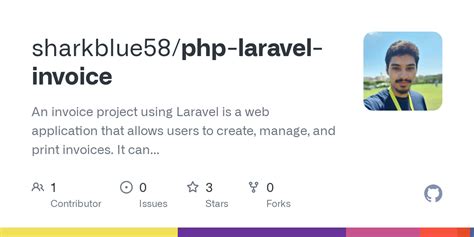 Github Sharkblue58php Laravel Invoice An Invoice Project Using Laravel Is A Web Application