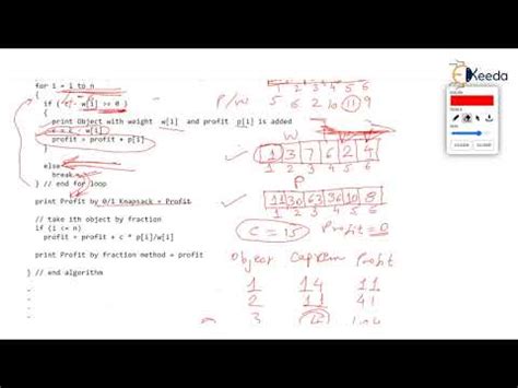 The Knapsack Problem A Greedy Method Solution 2 Video Lecture
