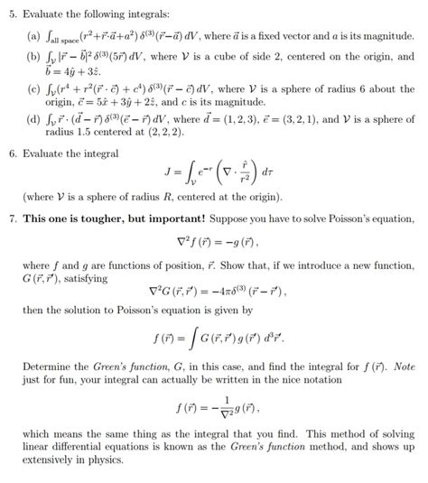 Solved Evaluate The Following Integrals A Integral All Chegg