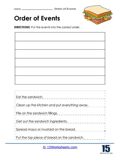 Order Of Events Worksheets 15 Worksheets Library
