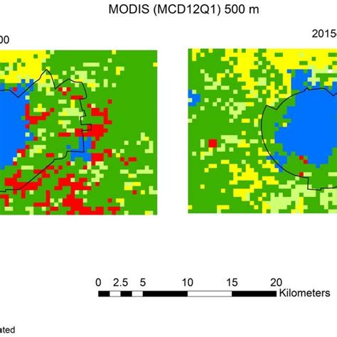 Mean Ndvi Values From March 2000 2015 Comparing 5 Land Cover Types