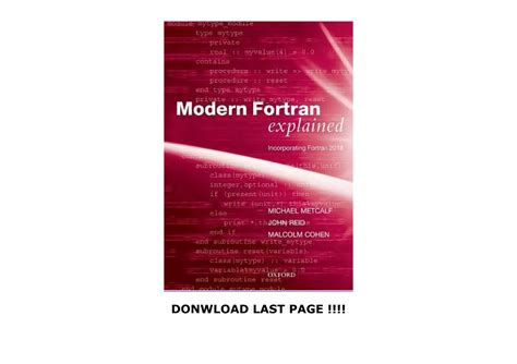 modern fortran explained incorporating fortran 2018 pdf