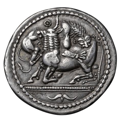 Ancient Greek Silver Tetradrachm Coin of Akanthos, 510 BC For Sale at ...