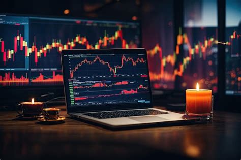 Premium Ai Image A Laptop Screen Displaying Real Time Forex Charts