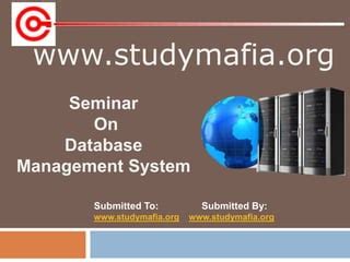 Database Management System Dbms Ppt Pptx