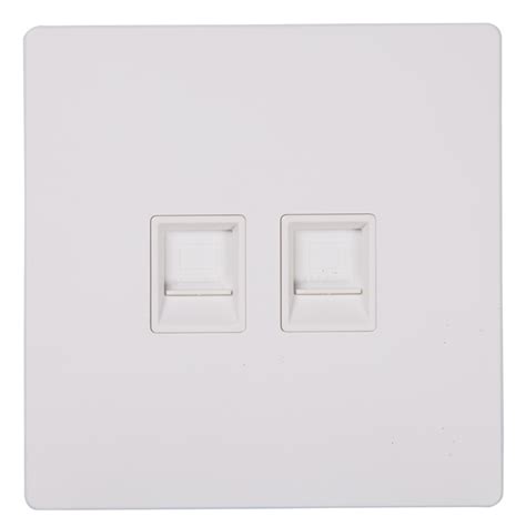 Domus 2 Gang 2cat6 Data Socket White Tacc Shop Online Today